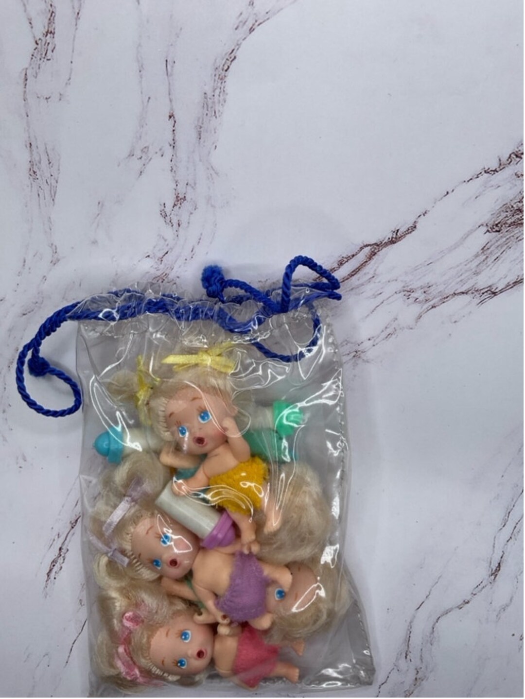 TYCO QUINTS Drink & Wet Magic Diapers 1990 Vintage 5 Dolls, Bottles ...