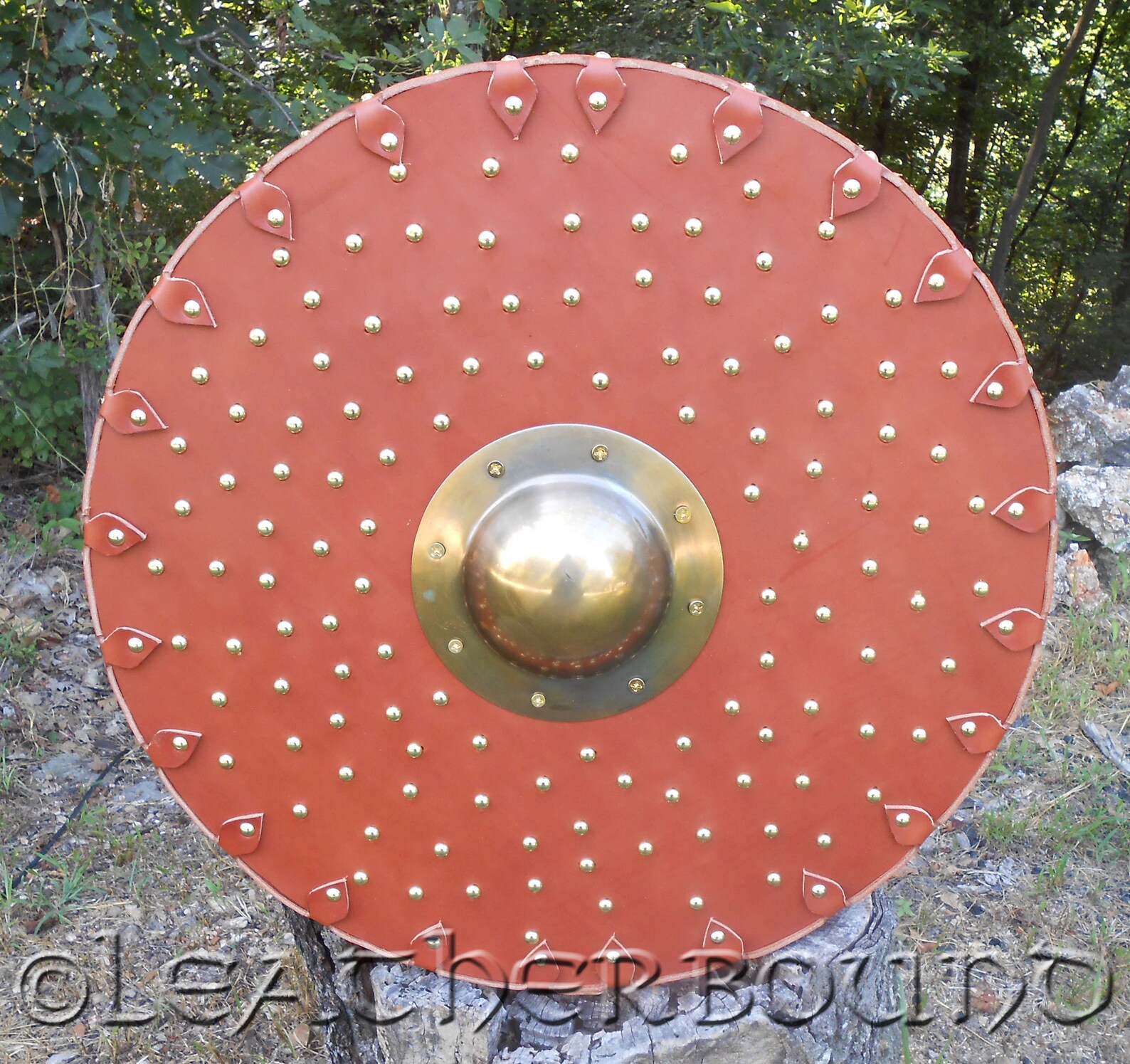 Studded Leather Shield Viking Shield. - Etsy