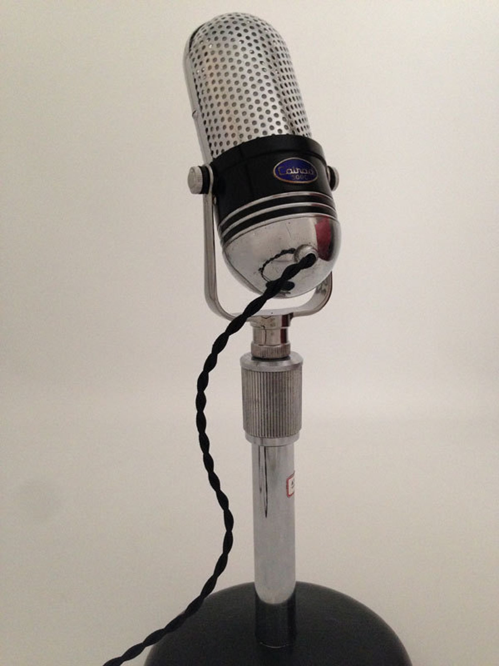 Upcycled Microphone Lamp. Table Lamp. Desk Lamp. Fluorescent Lamp ...