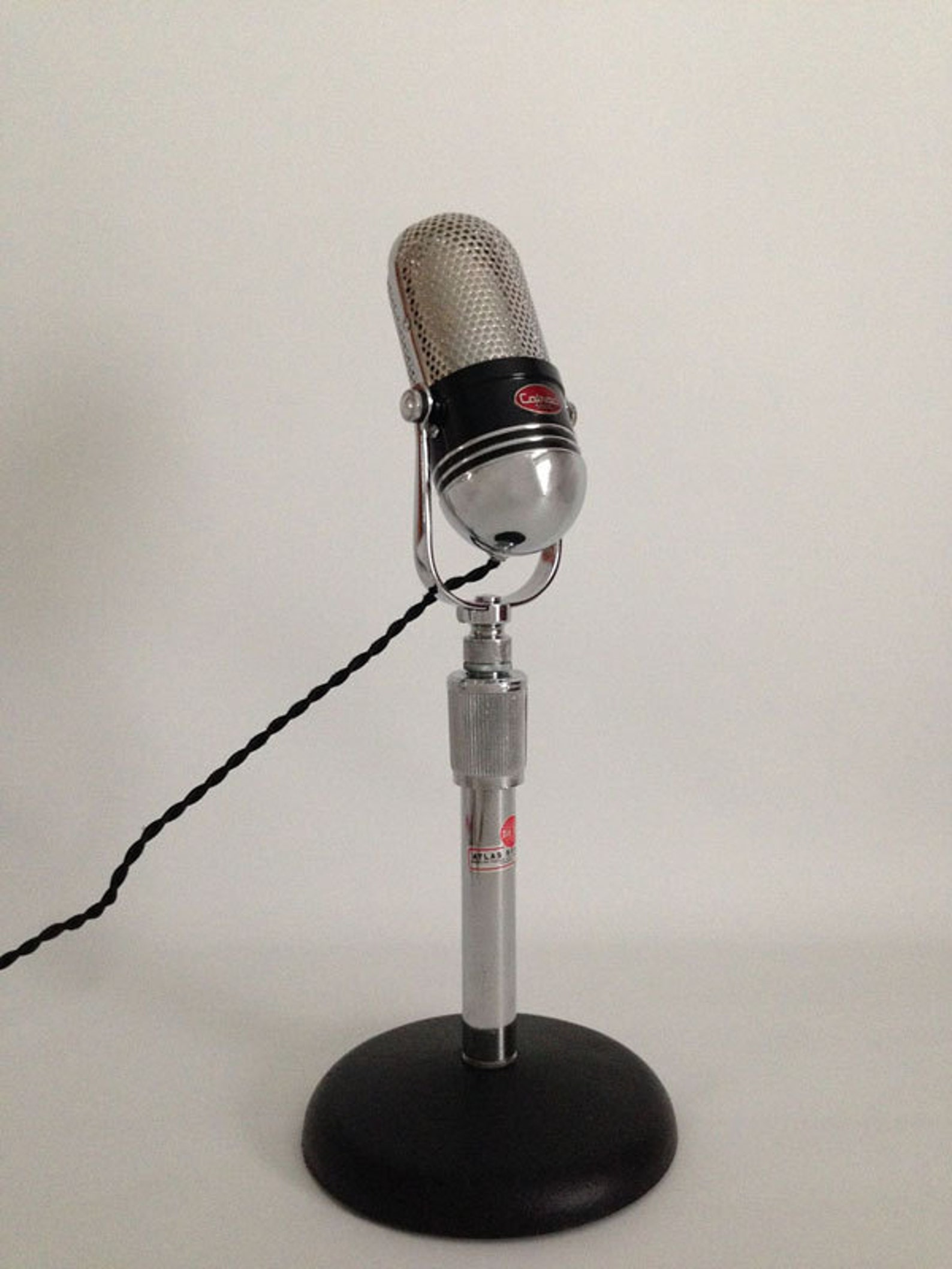 Upcycled Retro Microphone Desktop Lamp. Tabletop Lamp. Vintage ...