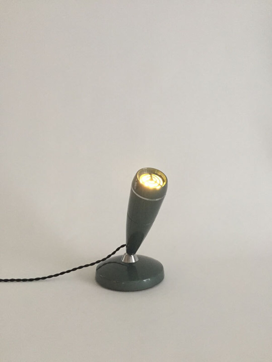 Upcycled Microphone Lamp. Night Light. Industrial Lighting. LED Lamp ...
