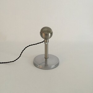 Upcycled Retro Microphone Industrial Table Lamp. Desk Lamp. Vintage ...