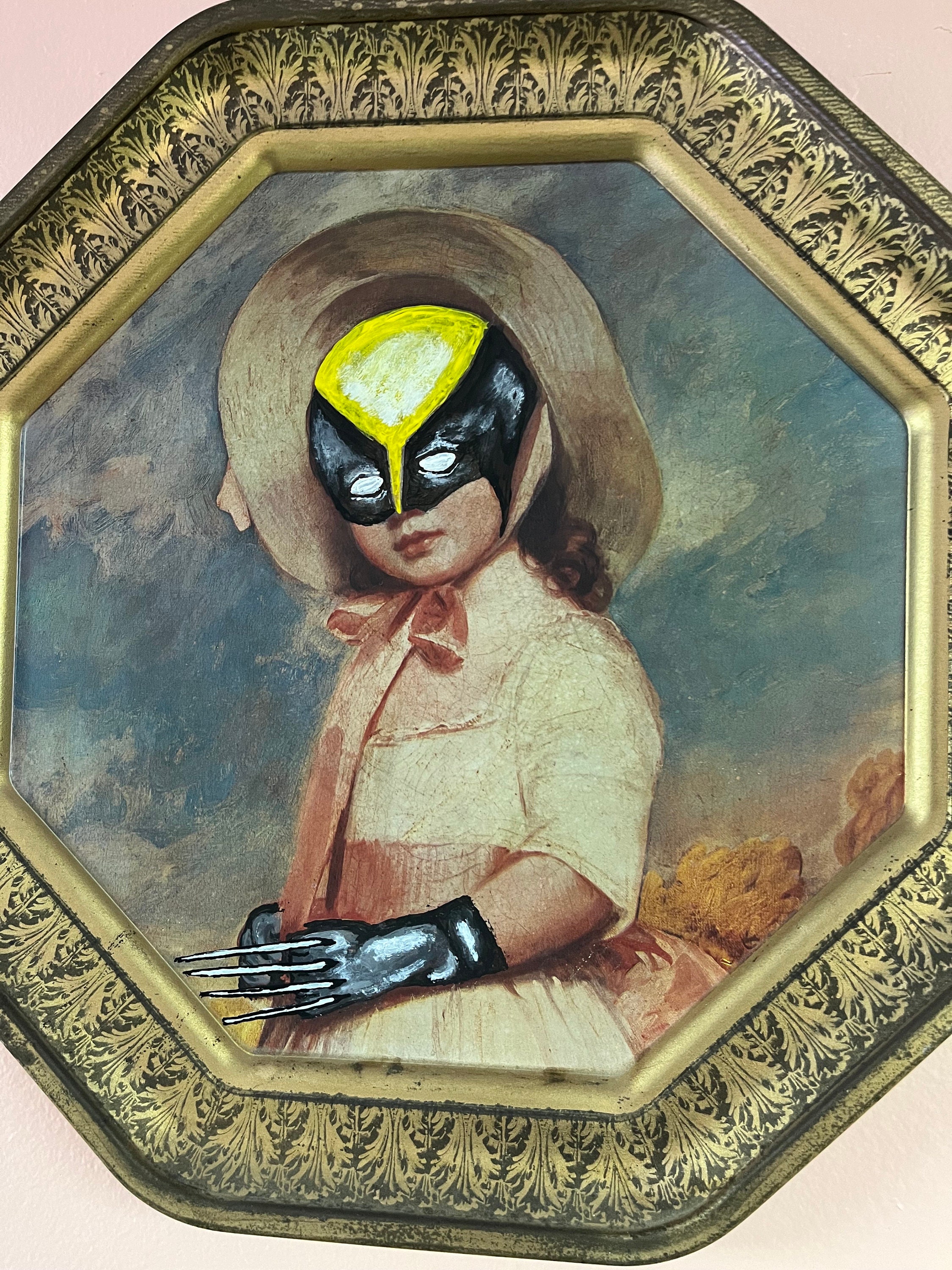 Deadpool/wolverine Set of Antique Metal Tray Hijacked Art - Etsy