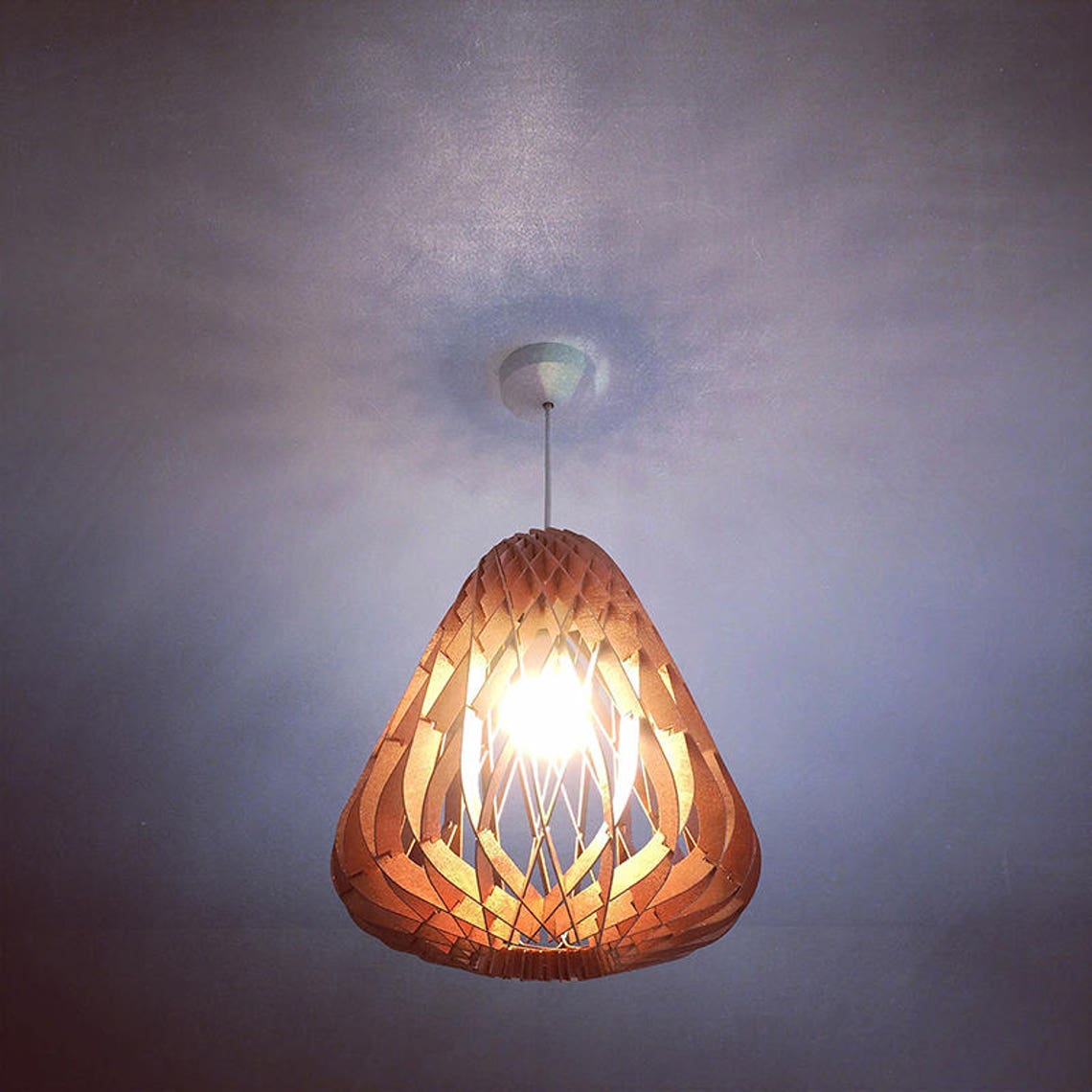 Lasercut Wooden Lampshade The Waffle No.1 | Etsy