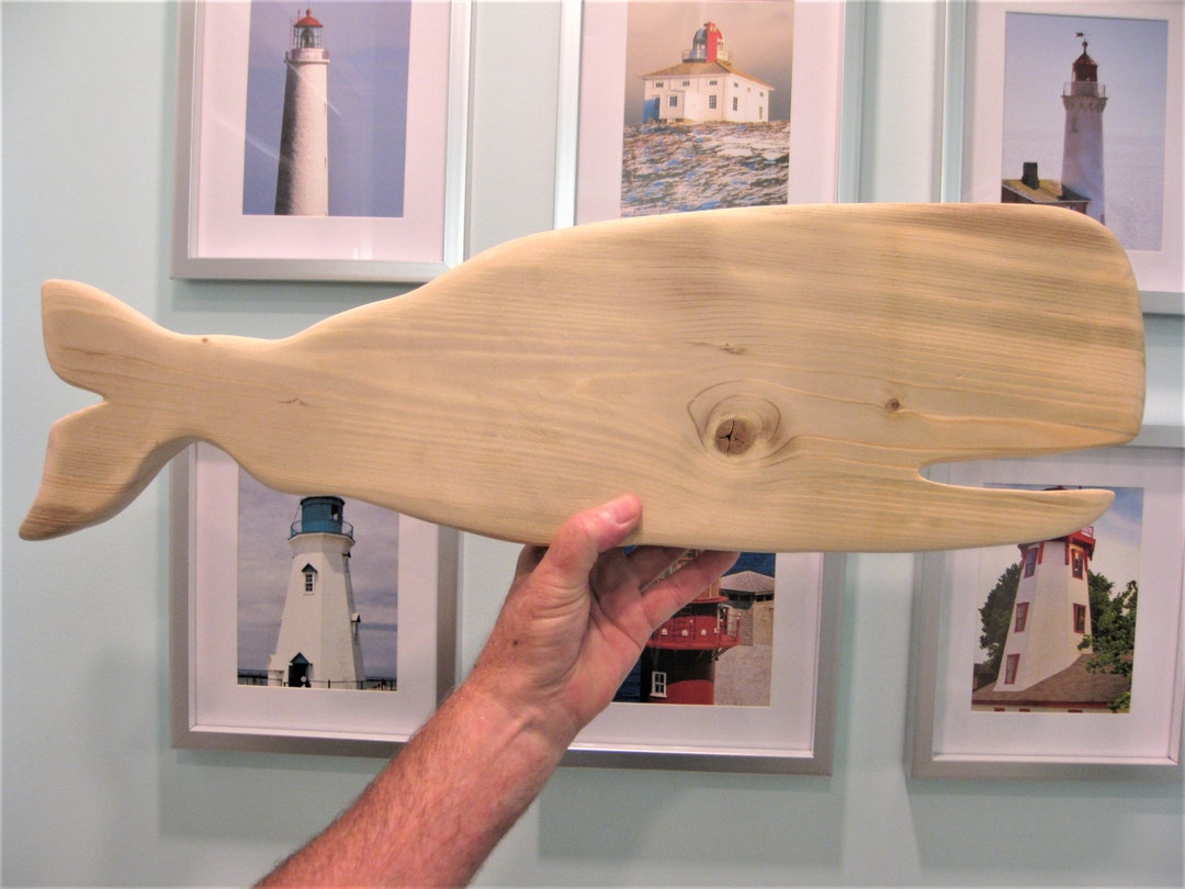 Rustic Plain Wooden Whale, Whale Beach Decor, Whale Wall Decor for Your ...