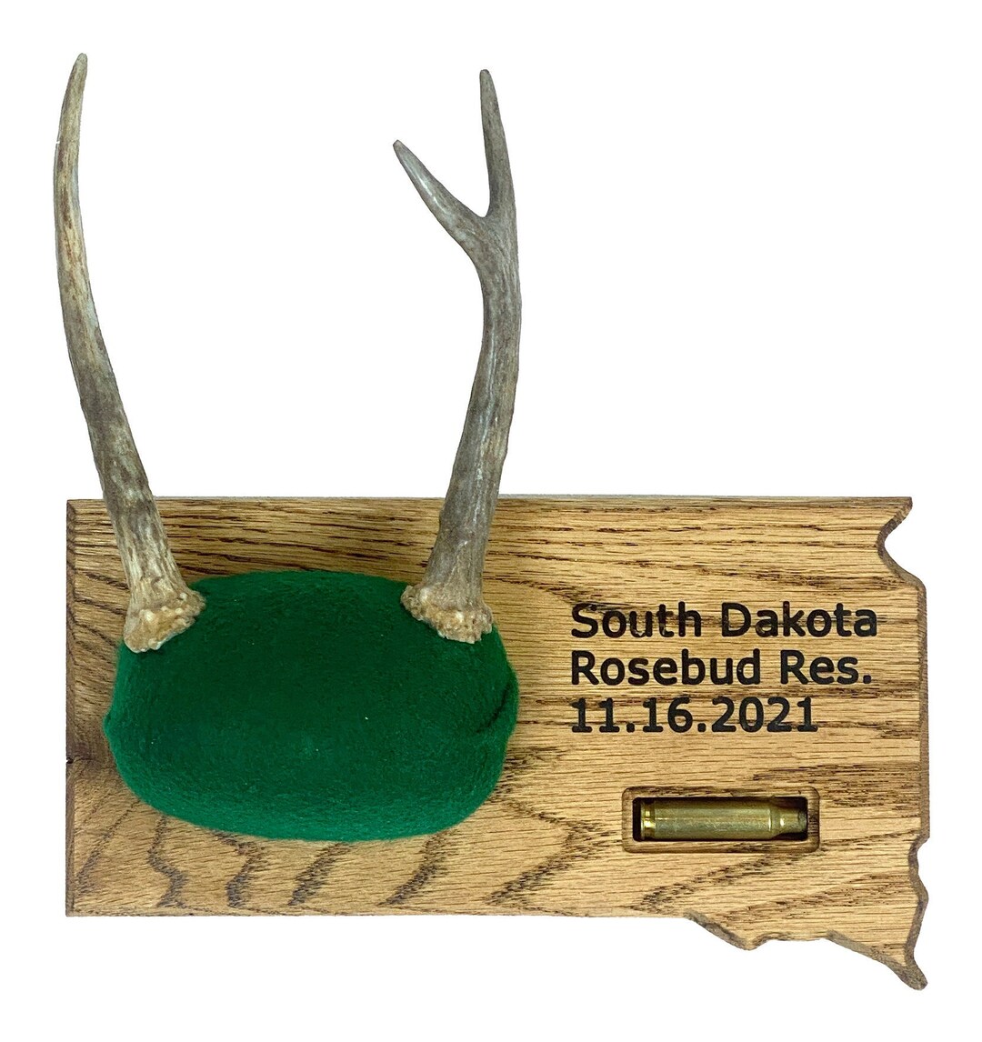 Personalized State Outline Deer Antler Mount Plaque - Etsy