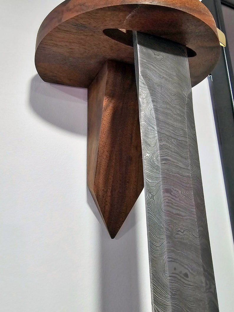 Modern Stylish Sword Saber Wall Display Walnut or Maple - Etsy