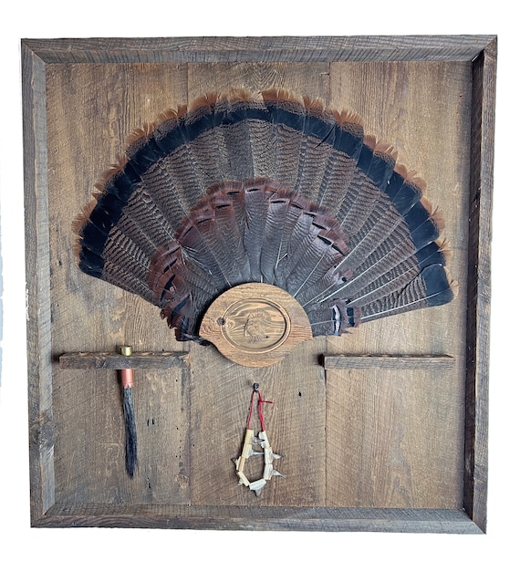 Turkey Barnwood Shadowbox Display Mount for Tail Beards and - Etsy