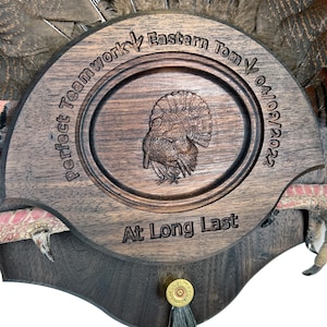 Personalized Turkey Tail Display for Beard, Spurs, Wings, Shotgun Shell ...