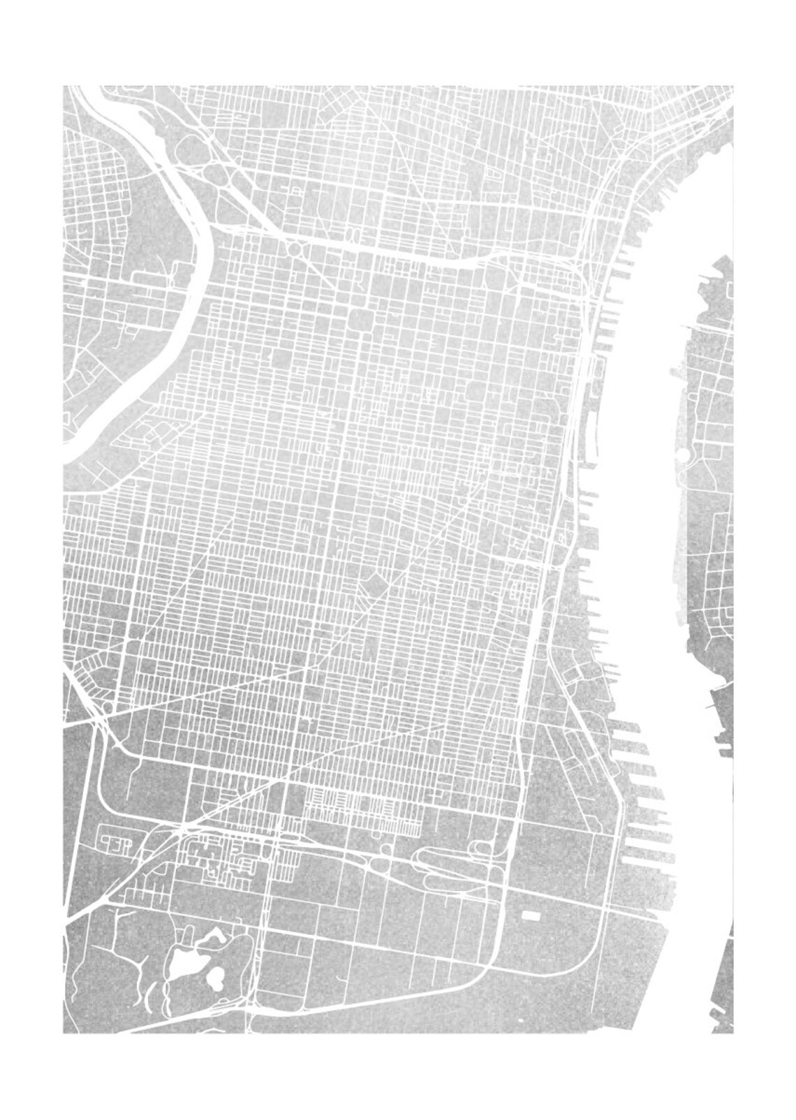 Philadelphia Foil City Grid Map - Etsy