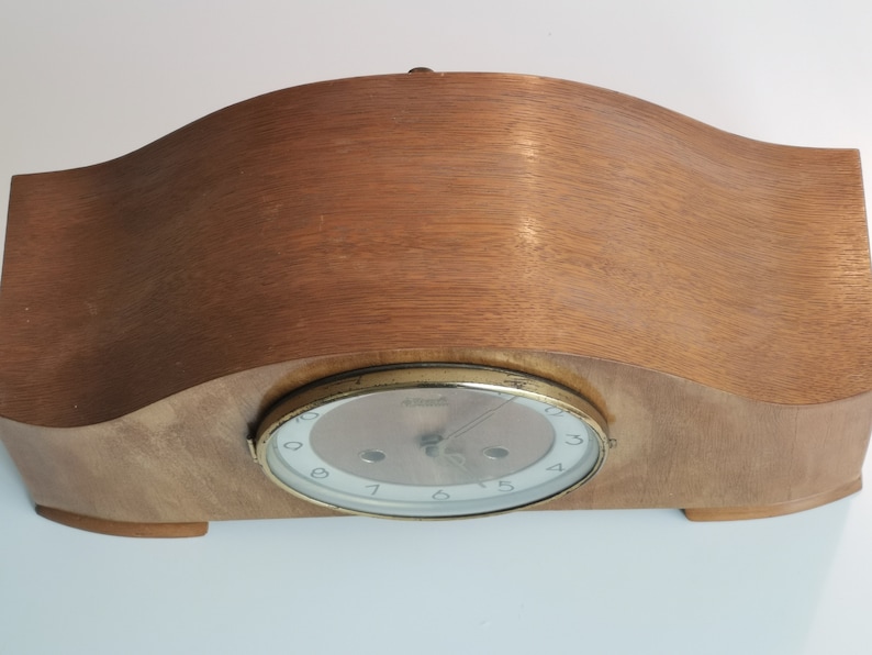 Hermle Schwebe Anker Mantel Chiming FHS Art Deco Clock, Germany (c ...