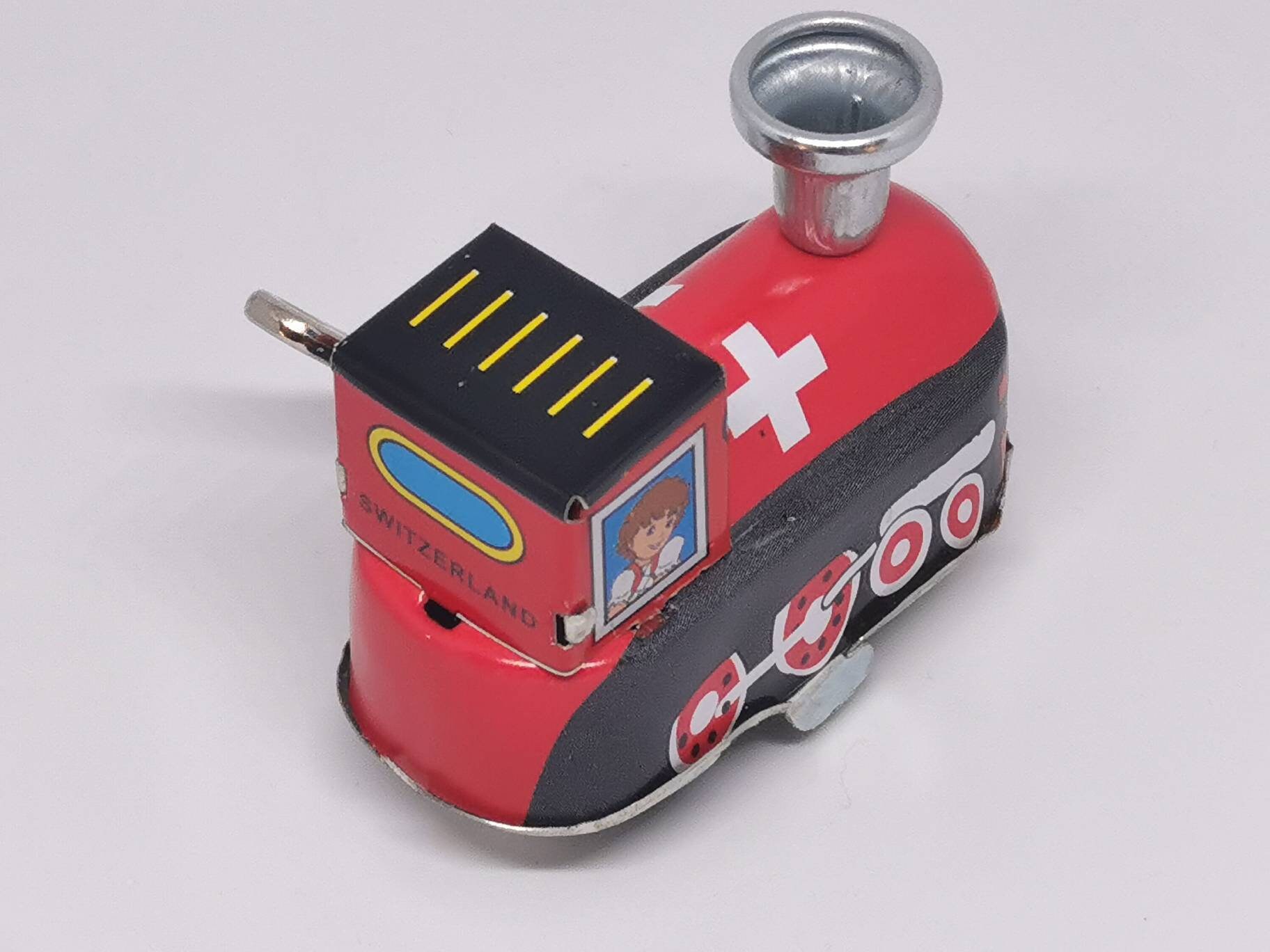 Vintage Toy Steam Engine Locomotive Train Retro Clockwork Wind up ...