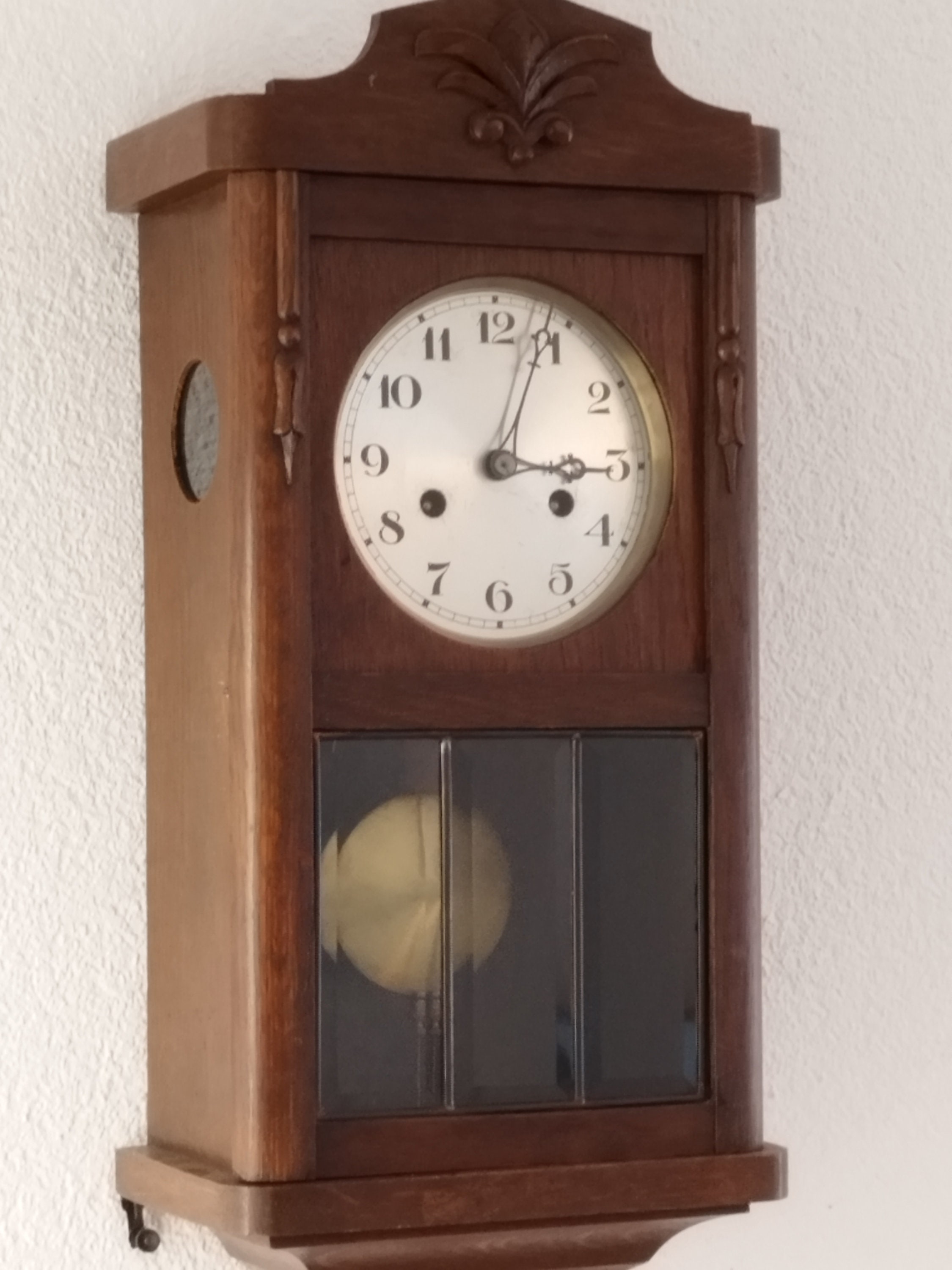 Vintage RA Pendulum Chiming Wall Clock With Model 299m Movement ...