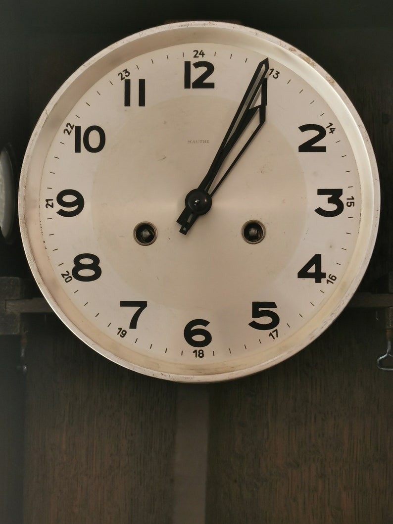 Mauthe Vintage RA Pendulum Chiming Wall Grandfather Clock, Germany (c ...