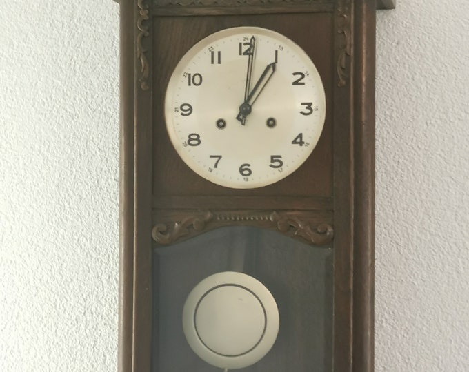 Mauthe Vintage RA Pendulum Chiming Wall Grandfather Clock, Germany (c ...