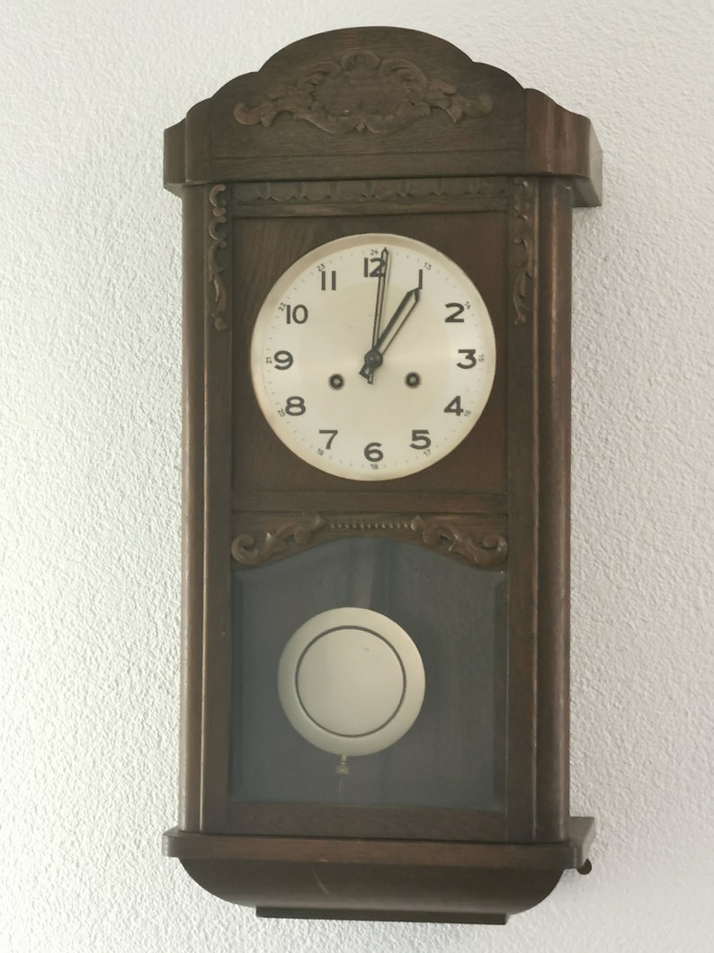Mauthe Vintage RA Pendulum Chiming Wall Grandfather Clock, Germany (c ...