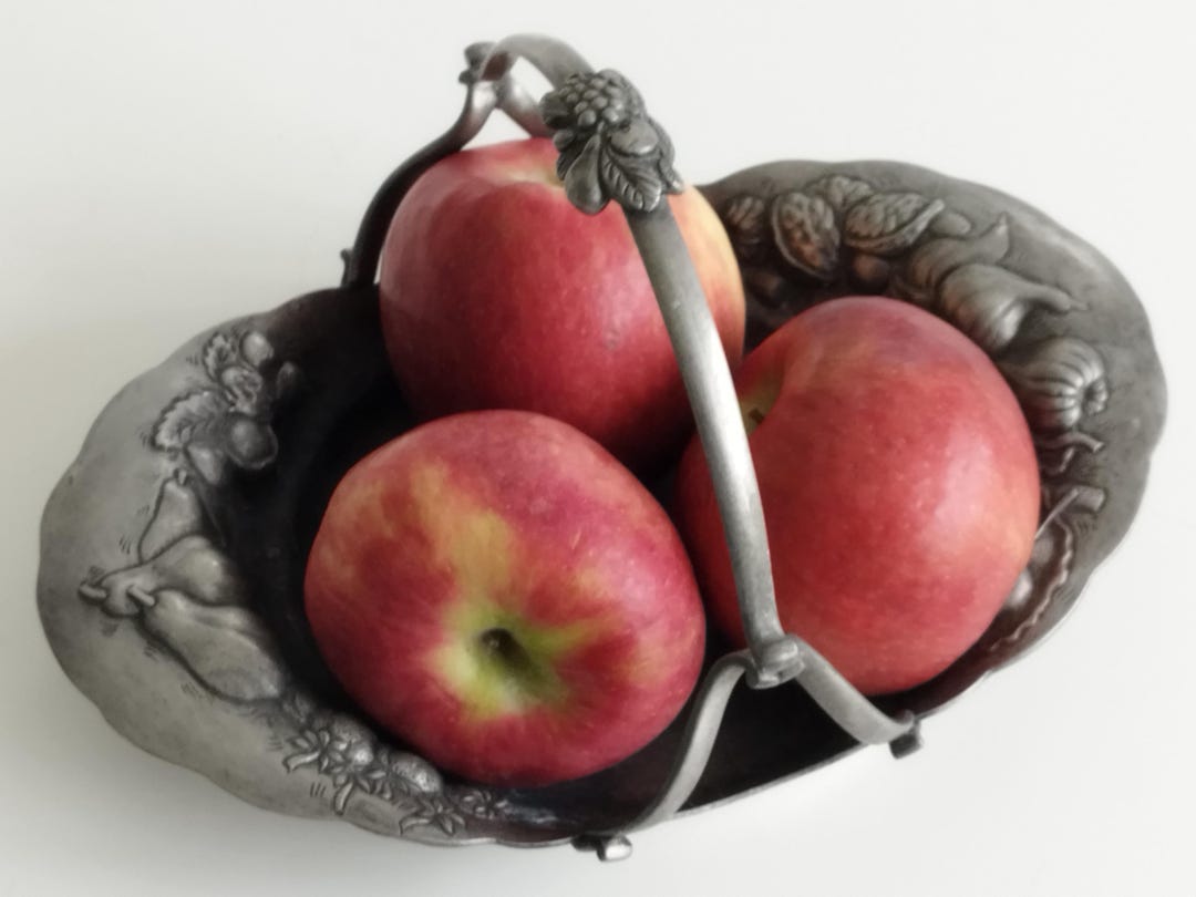 Vintage Zinc Center Table Fruit Bowl With Crown Markings - Rare 20th ...
