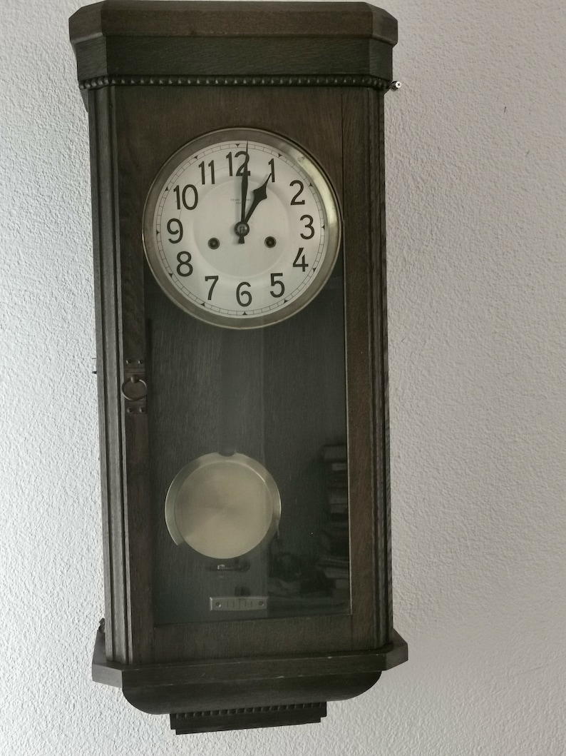 Henri Blanc Geneve Vintage R/A Regulator Pendulum Chiming Wall Clock ...