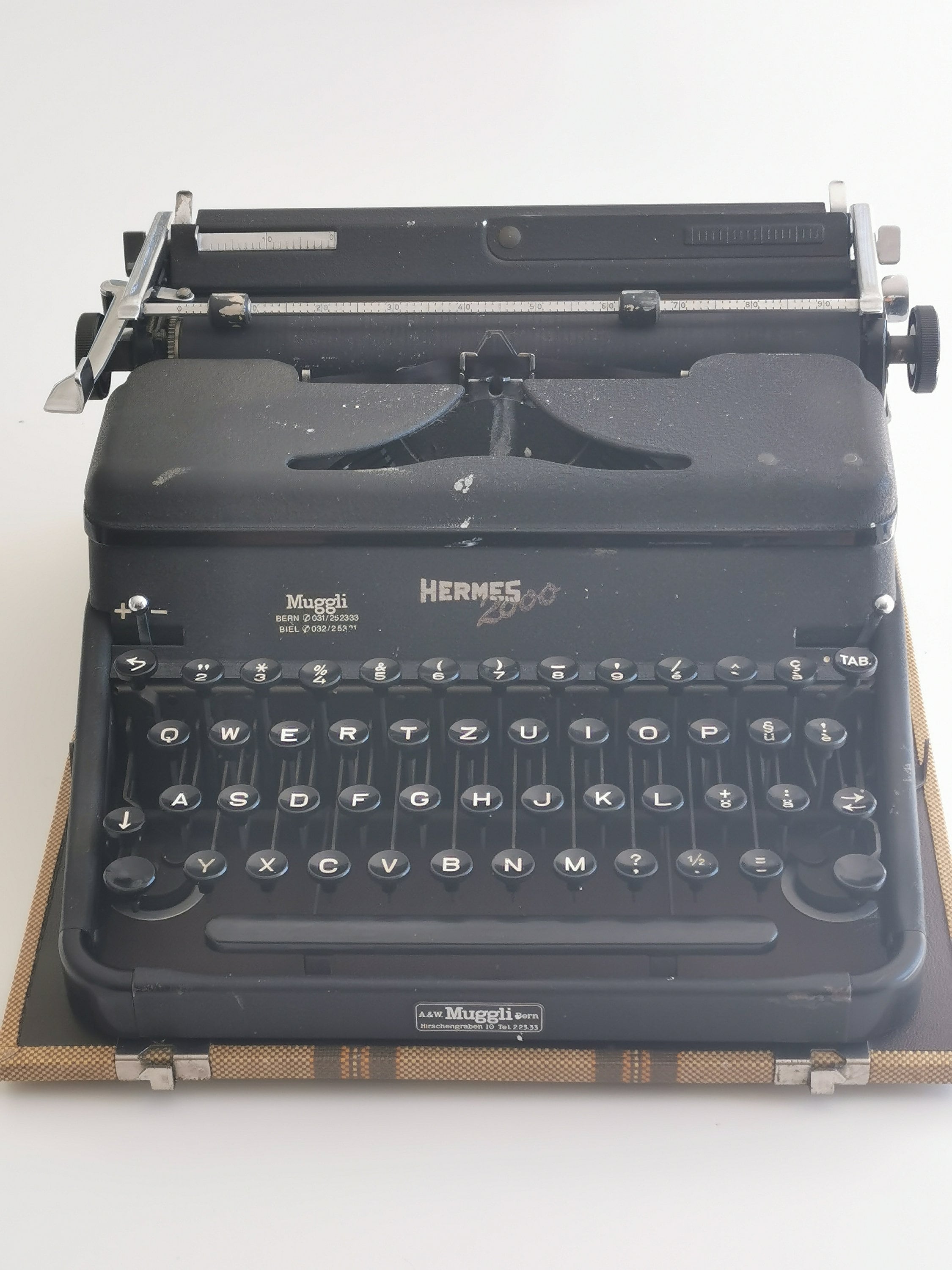 Hermes 2000 Iconic Portable Typewriter From the 1950s in Excellent ...