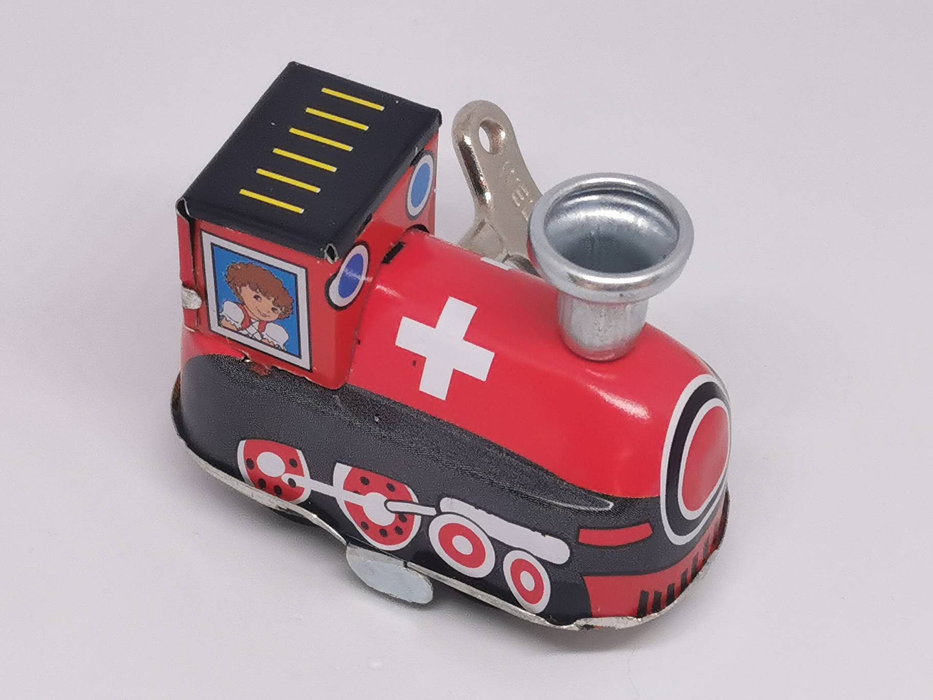Vintage Toy Steam Engine Locomotive Train Retro Clockwork Wind up ...