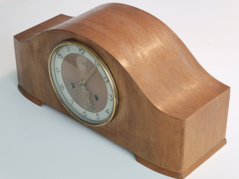 Hermle Schwebe Anker Mantel Chiming FHS Art Deco Clock, Germany (c ...