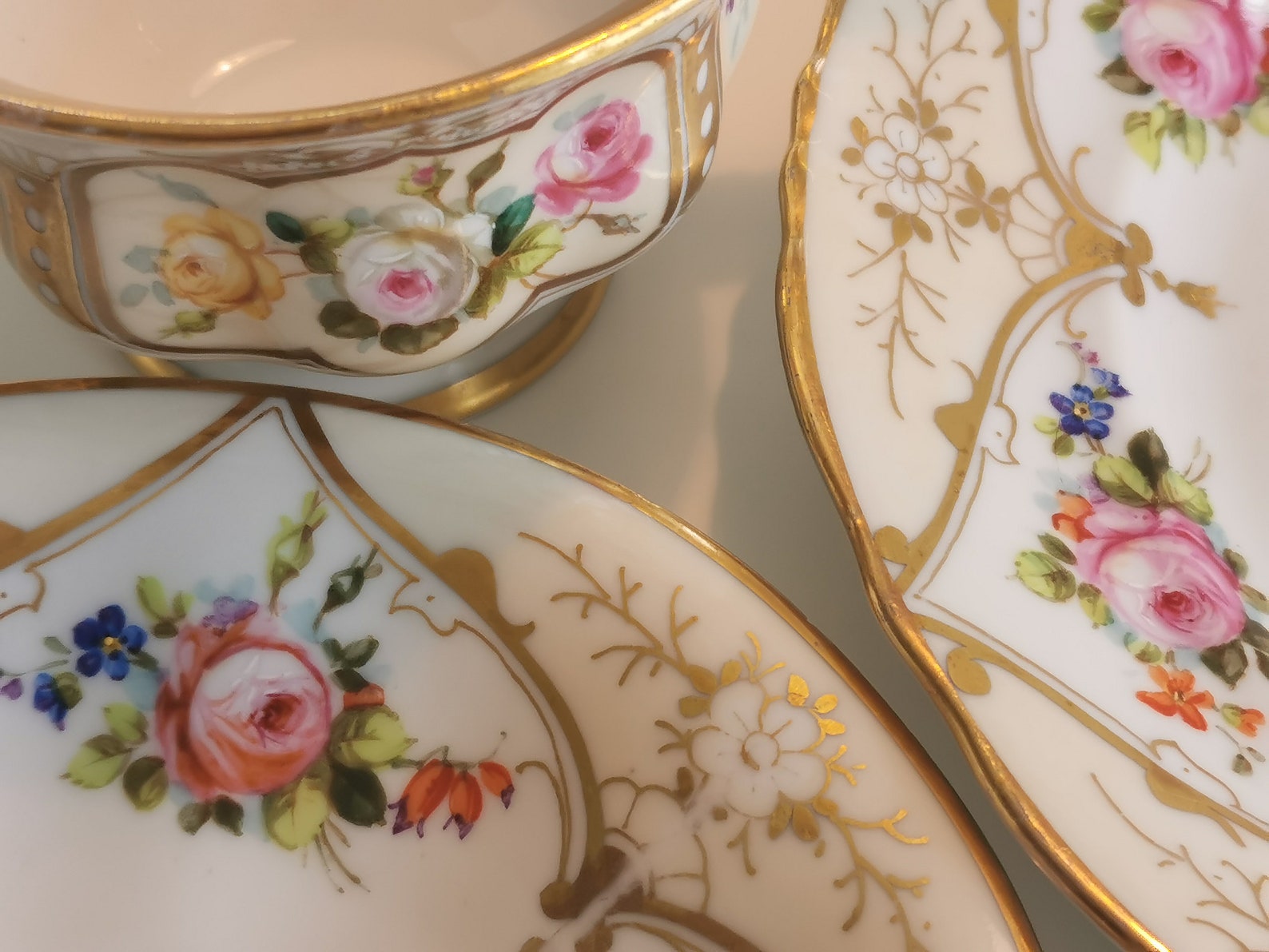Carl Tielsch Altwasser 3 Piece Tea Cup, Saucer and Serving Plate ...
