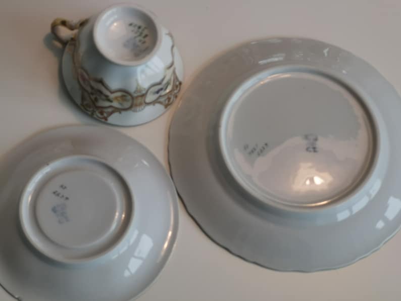 Carl Tielsch Altwasser 3 Piece Tea Cup, Saucer and Serving Plate ...