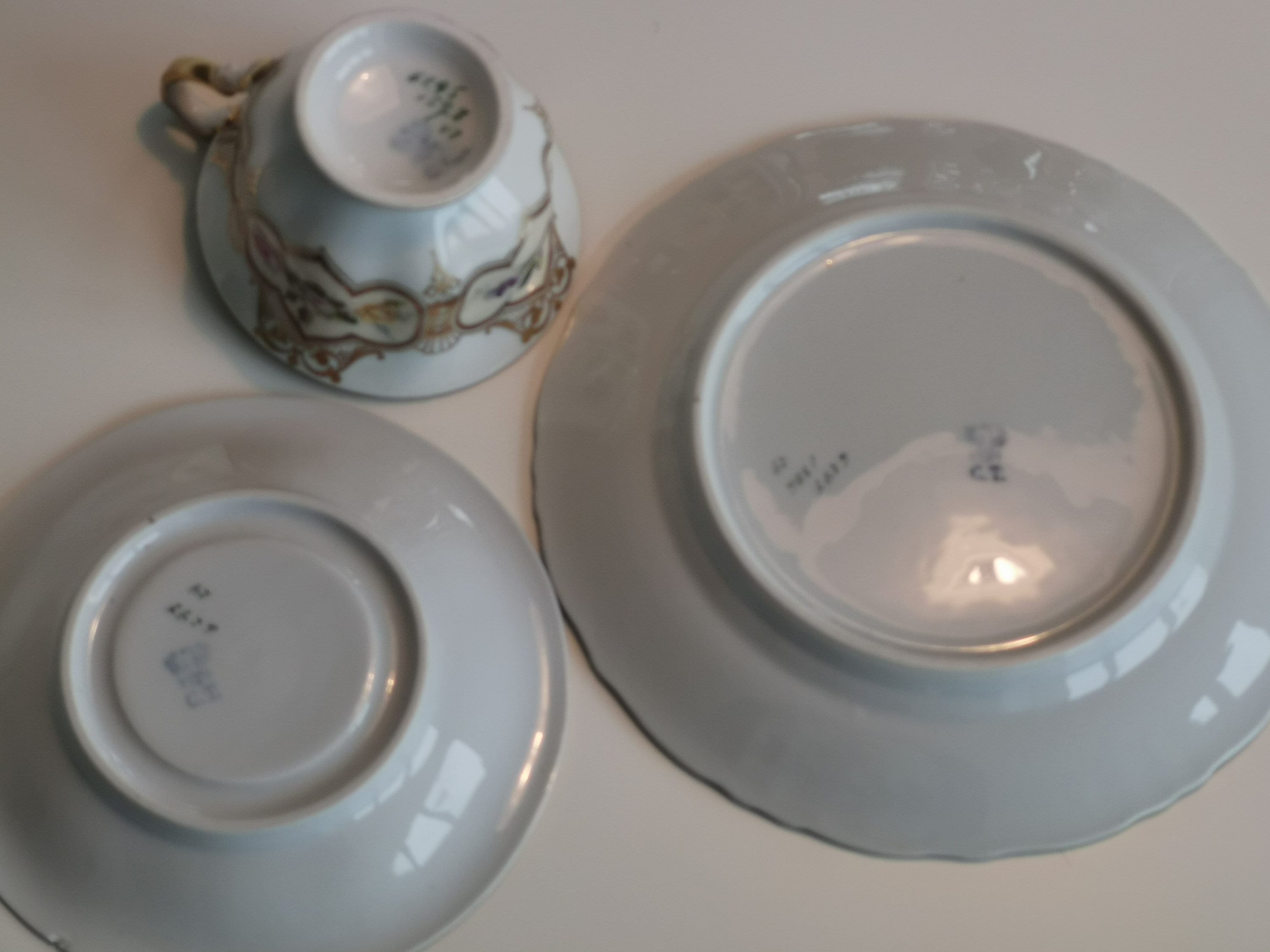 Carl Tielsch Altwasser 3 Piece Tea Cup, Saucer and Serving Plate ...