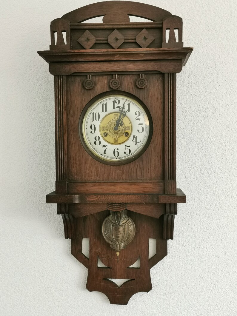 Junghans Vintage and Rare RA Pendulum Lady Face Chiming Wall Clock ...