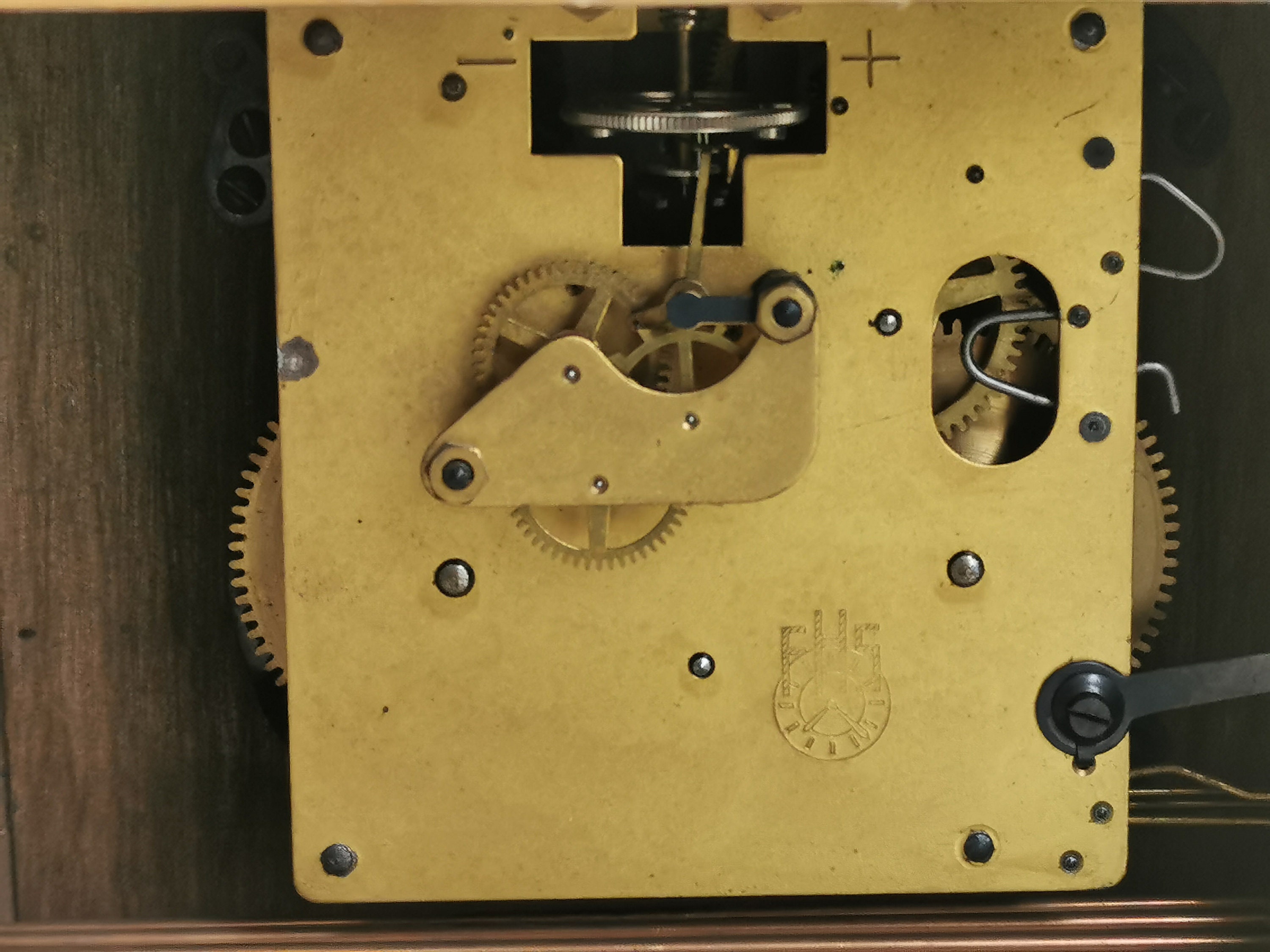 Hermle Schwebe Anker Mantel Chiming FHS Art Deco Clock, Germany c ...