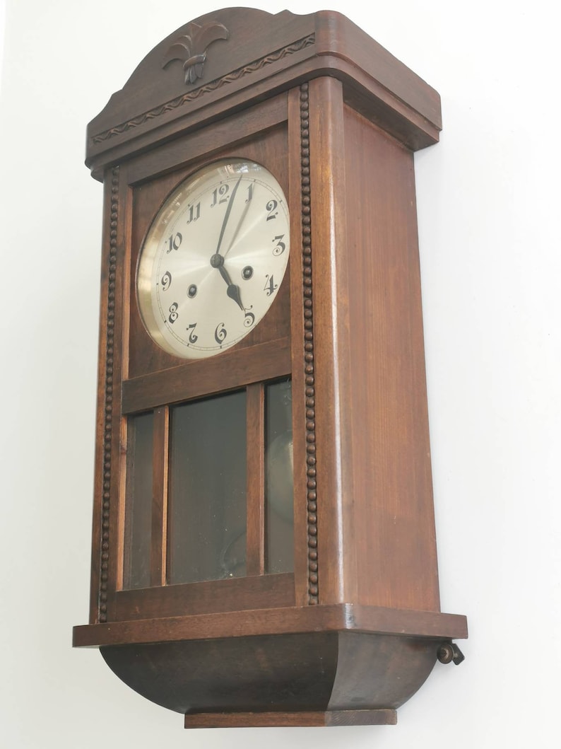 Junghans Vintage RA Pendulum Chiming Wall Clock Germany (c. 1910) - Etsy