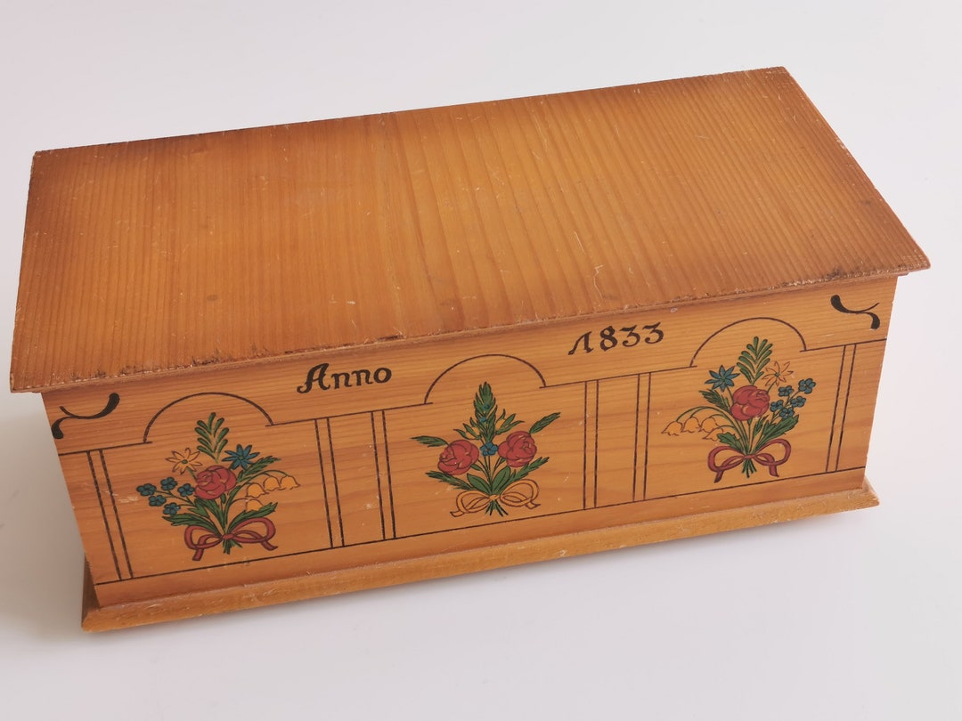 Vintage Hand Made and Hand Painted Miniature Chest Present - Etsy