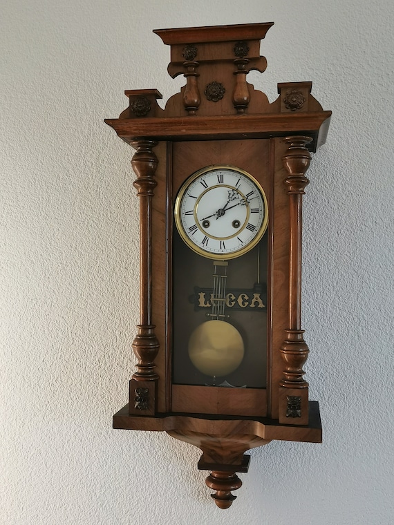 Lucca Vintage R A Regulator Pendulum Chiming Wall Clock Etsy lucca-vintage-r-a-regulator-pendulum-chiming-wall-clock-etsy