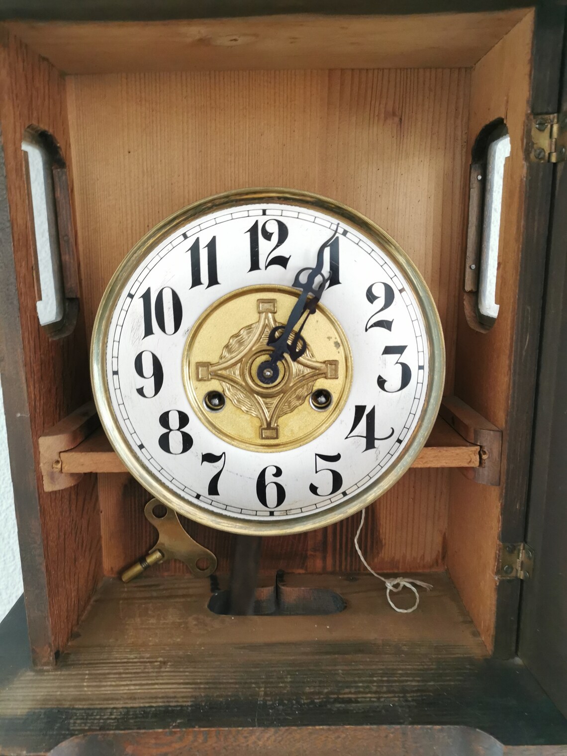 Junghans Vintage and Rare RA Pendulum Lady Face Chiming Wall Clock ...