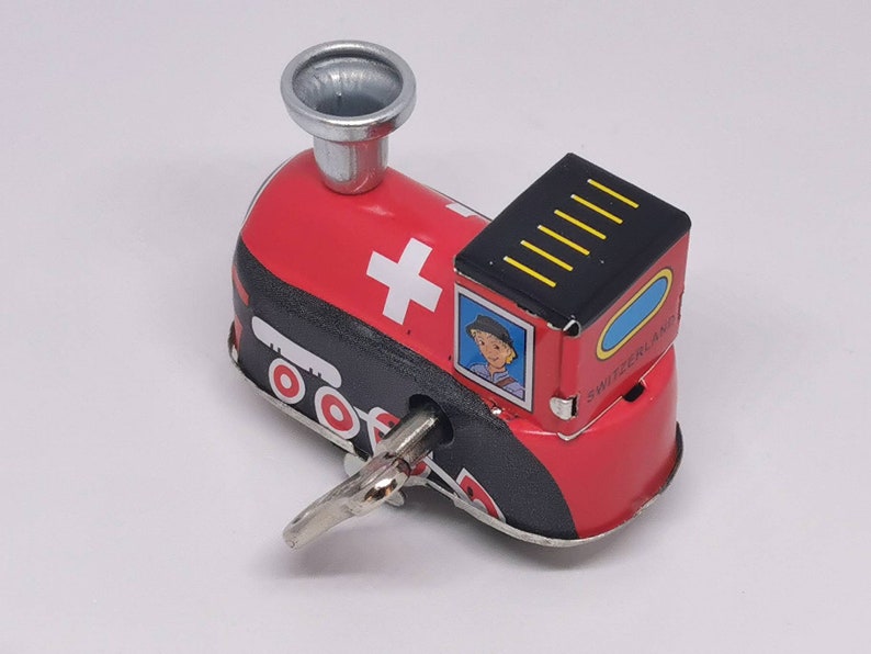 Vintage Toy Steam Engine Locomotive Train Retro Clockwork Wind up ...