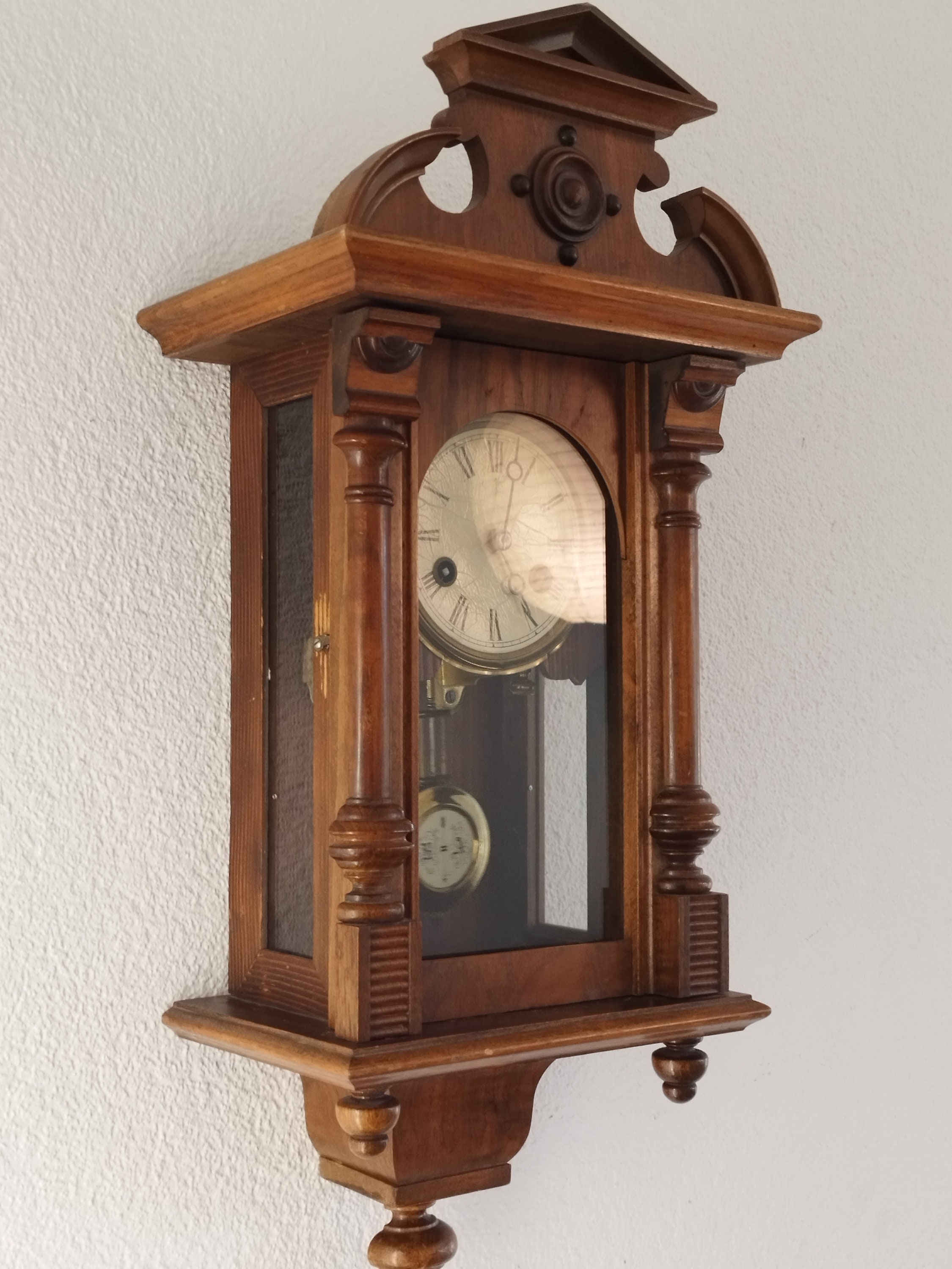 Junghans Vintage RA Pendulum Chiming Wall Clock Germany With Excellent ...