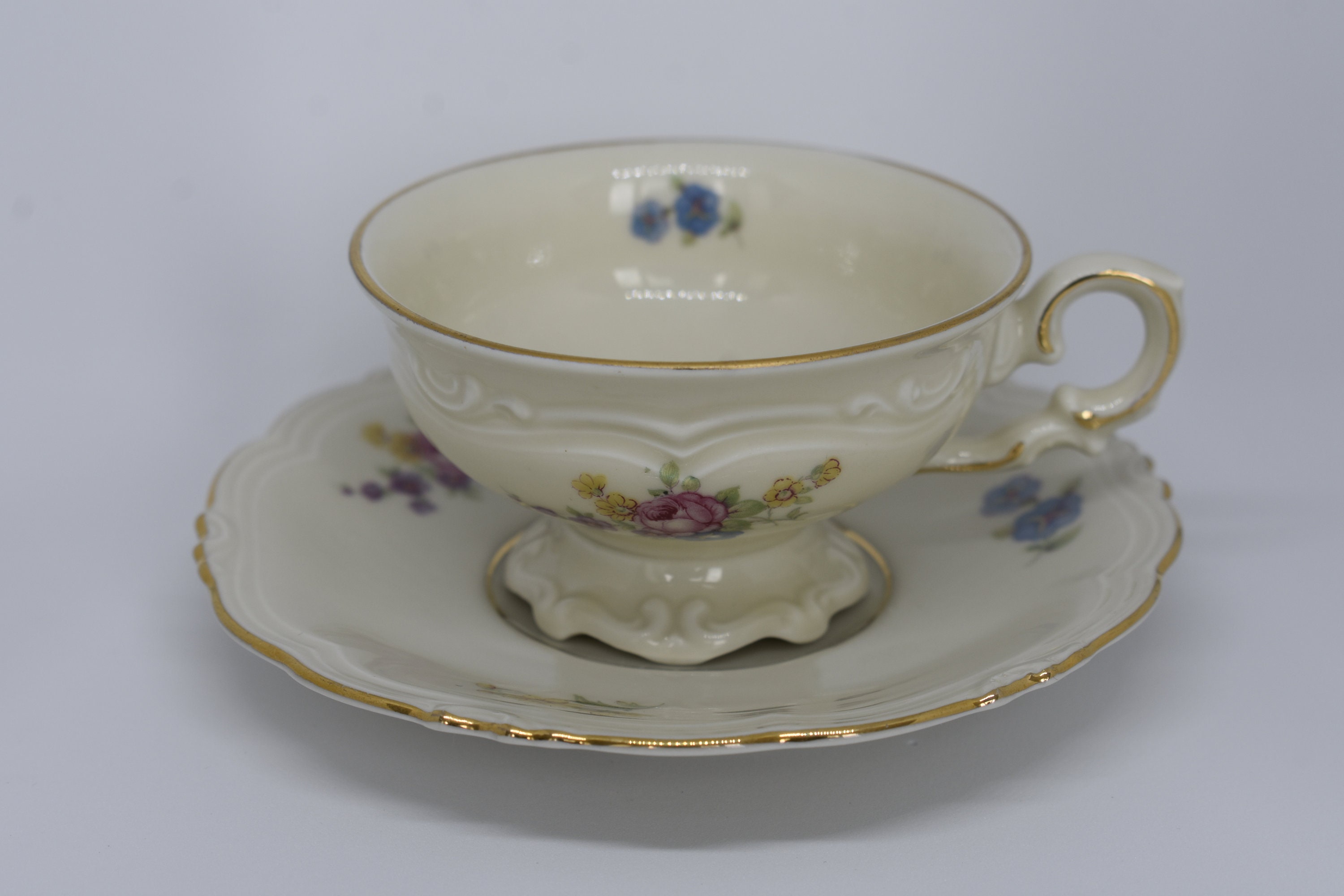 Royal Ivory KPM A.D. 1831 Gold Encrusted Porcelain Hand Painted Fine ...