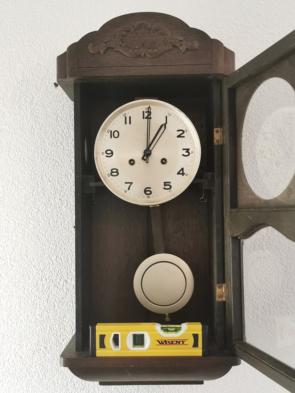 Mauthe Vintage RA Pendulum Chiming Wall Grandfather Clock, Germany c ...