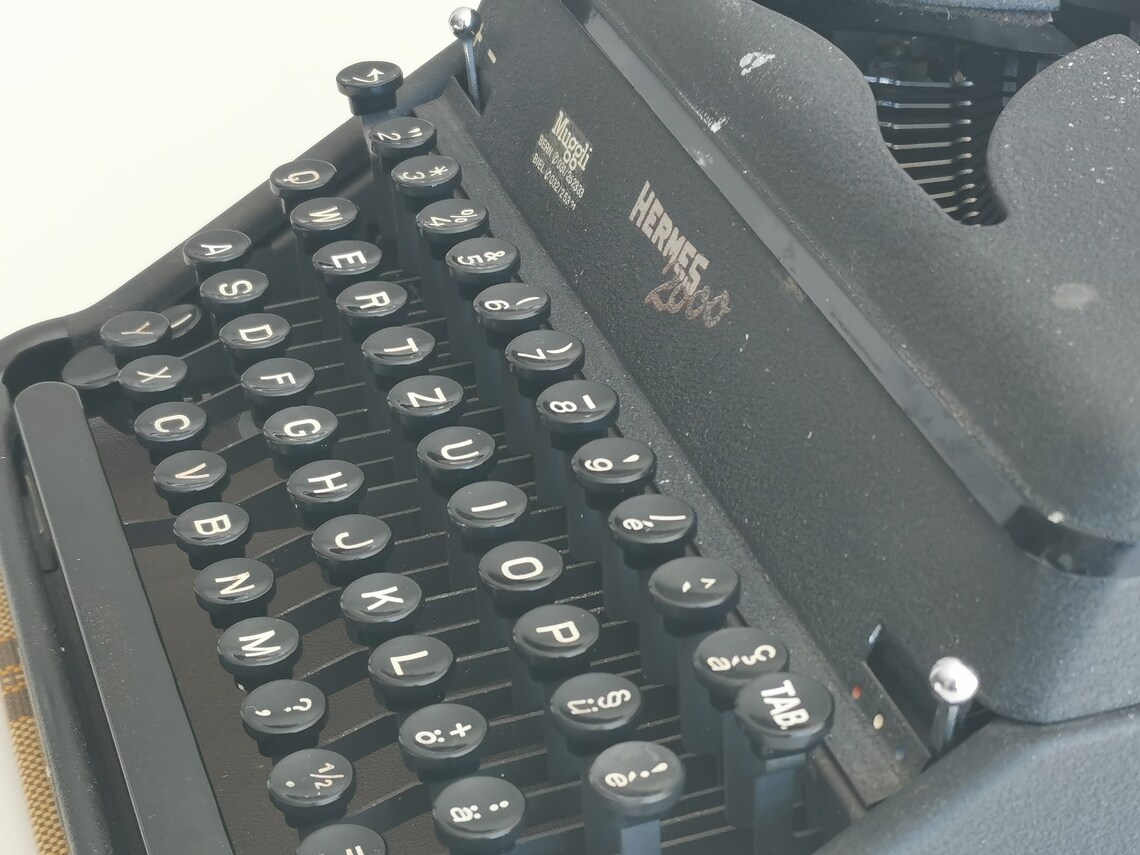Hermes 2000 Iconic Portable Typewriter From the 1950s in Excellent ...