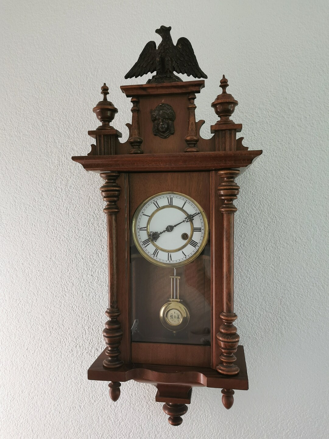 Junghans Vintage RA Pendulum Chiming Wall Clock Germany c. - Etsy