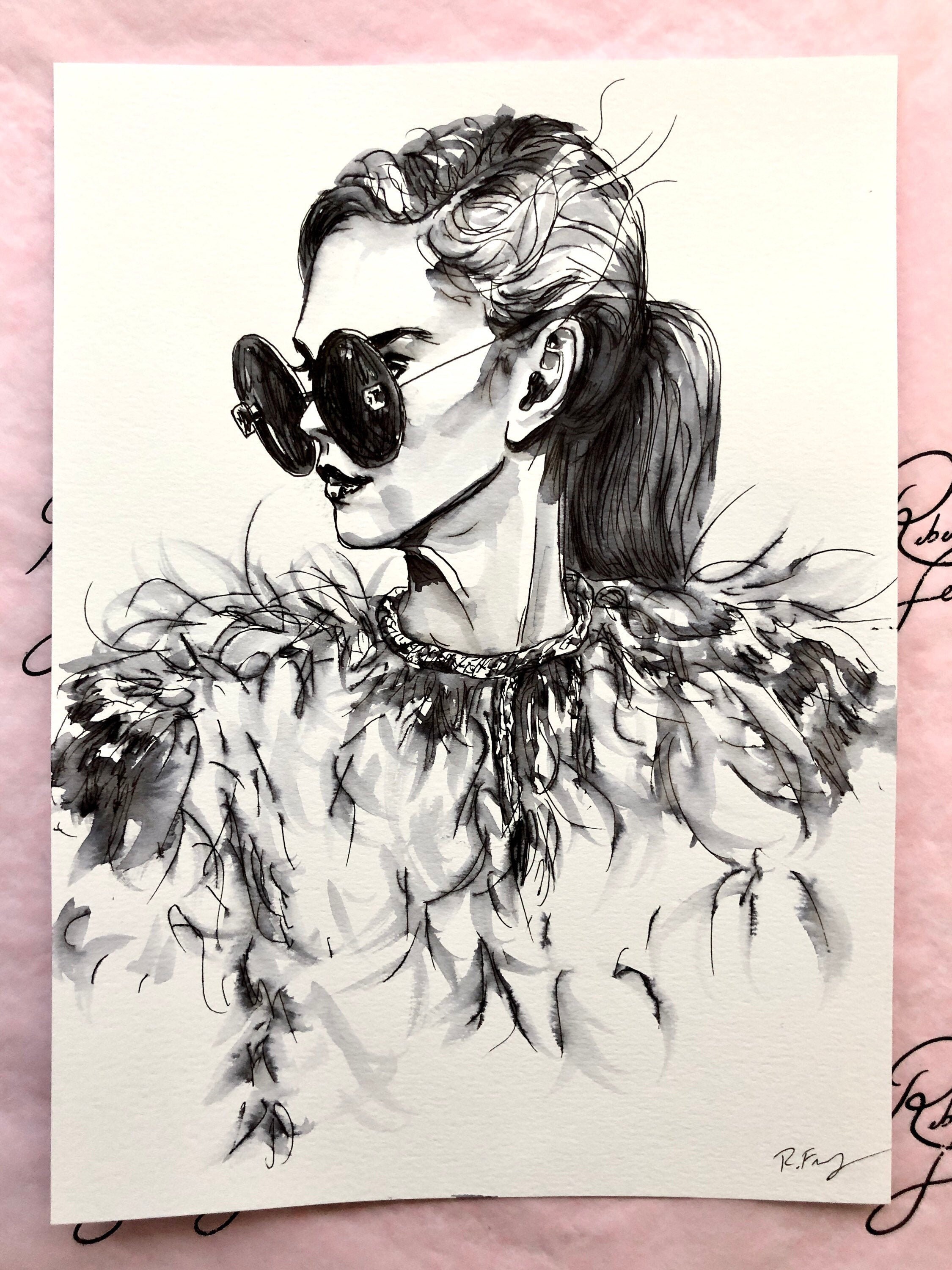 How To Draw Feathers In Fashion