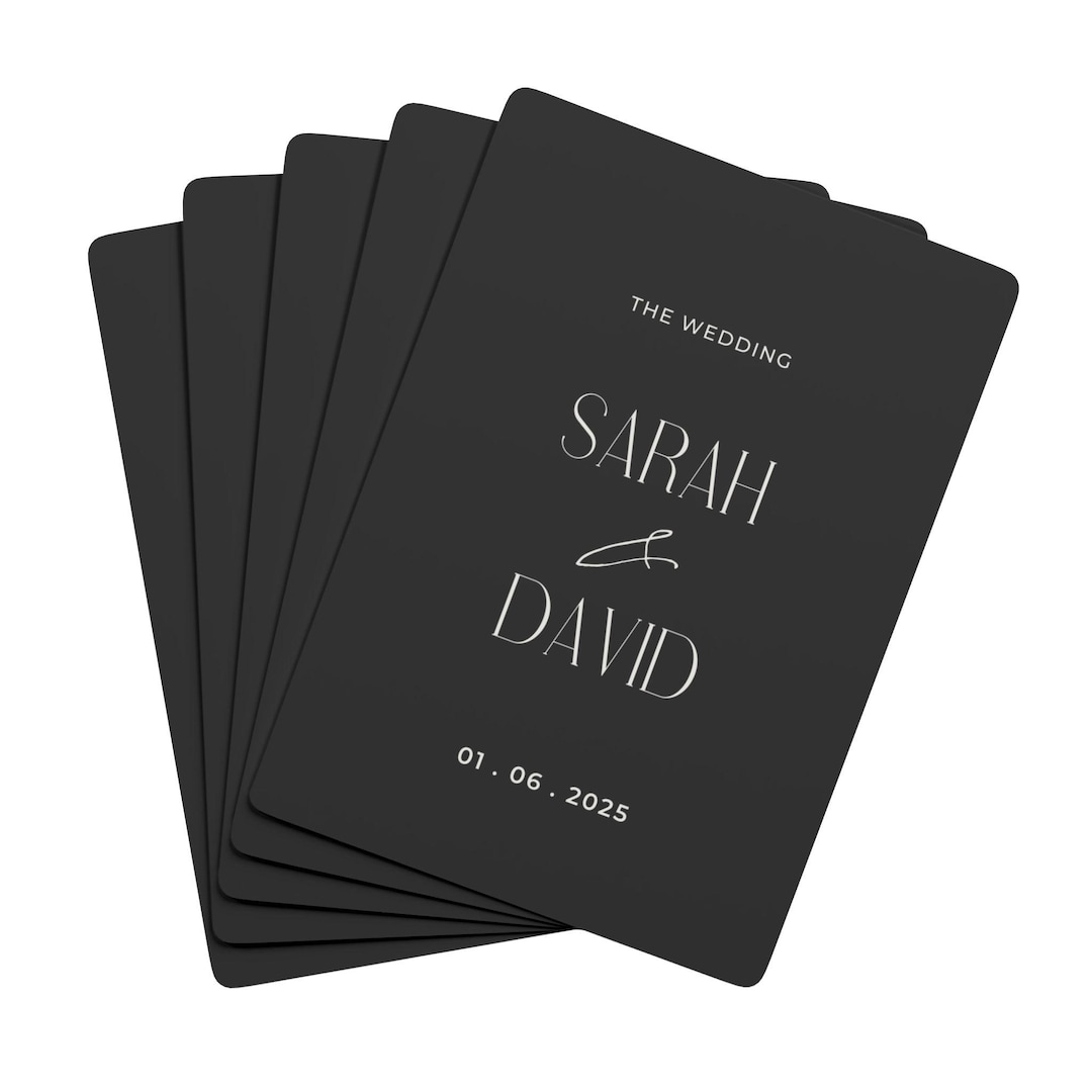 Customised Playing Cards Wedding Favor Cards for Guests Personalised ...