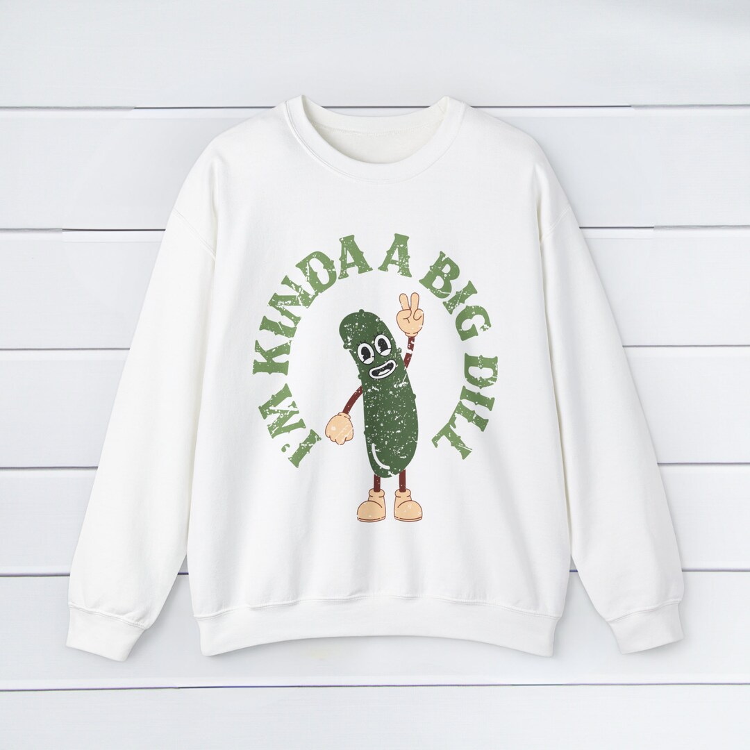 Retro Character Big Dill Pickle Sweatshirt | Vintage Style Sweatshirt ...