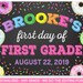 First Day of School Sign, Donut First Day of School Sign, Girl First ...