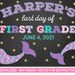 Last Day of School Sign PRINTABLE, Mermaid Last Day of School Sign ...