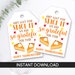 PRINTABLE Thanksgiving Tags, Thanksgiving Pie Tags, Thanksgiving Treat ...