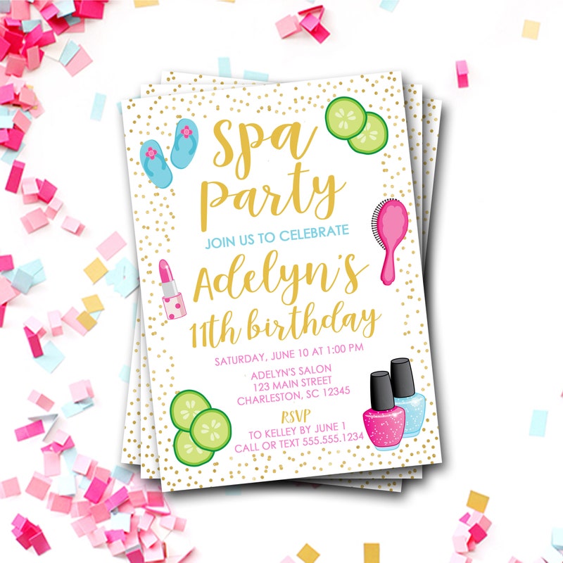 Spa Party Invitation - Etsy