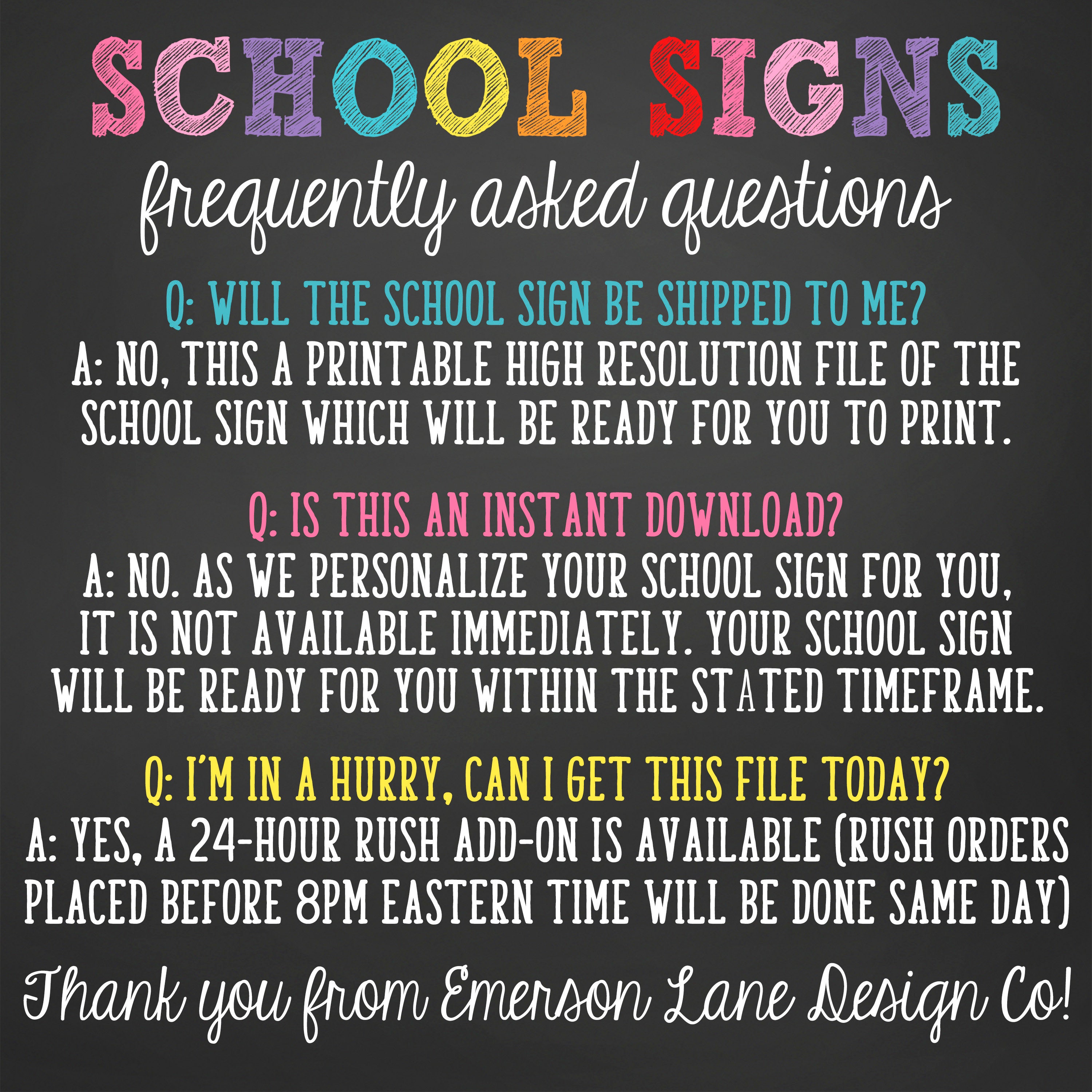Girl's First Day of School Chalkboard Sign: Rainbow Printable (digital ...