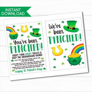 You've Been Pinched Game, St. Patrick's Day Printable, St. Patrick's ...