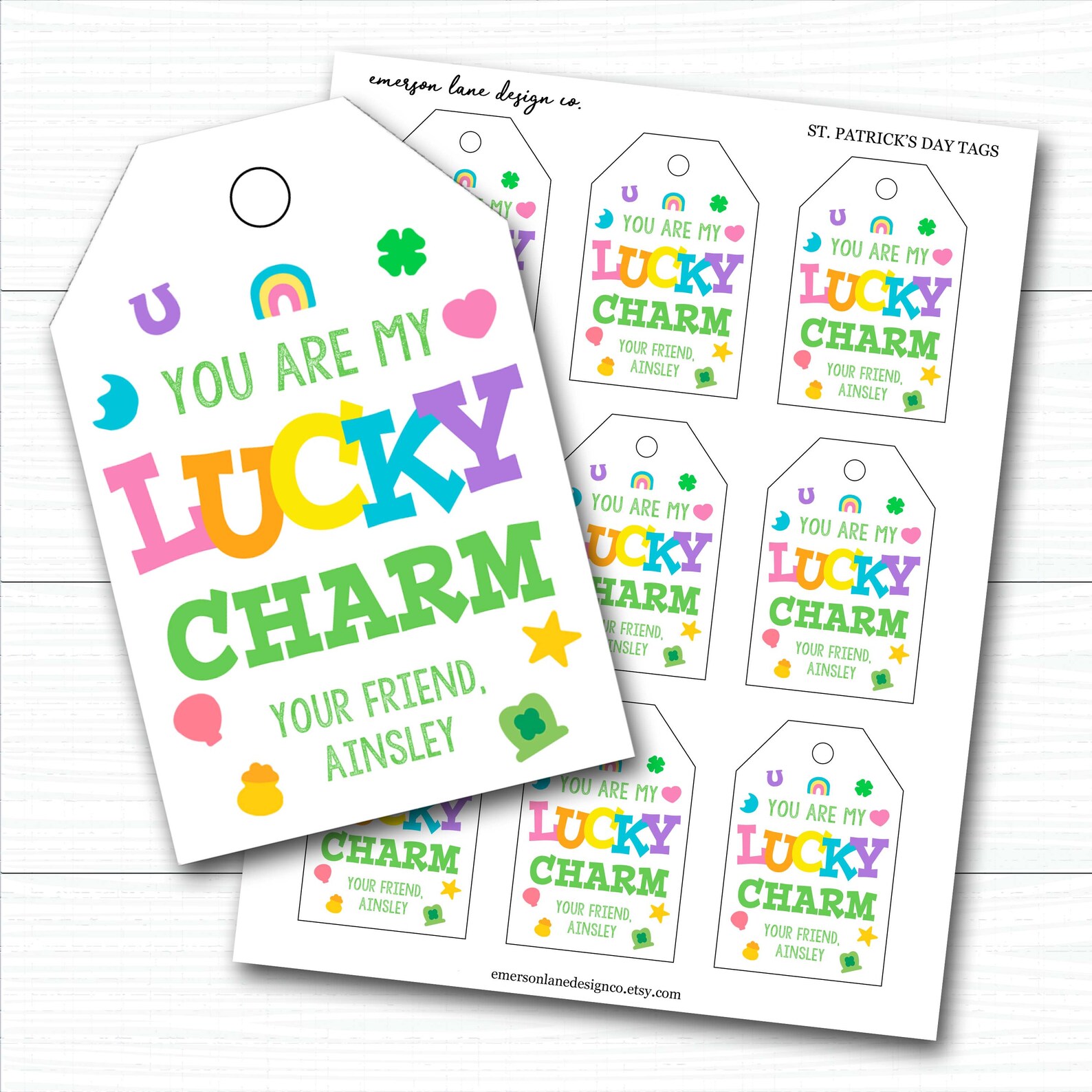 PRINTABLE St. Patrick's Day Tag You Are My Lucky Charm | Etsy